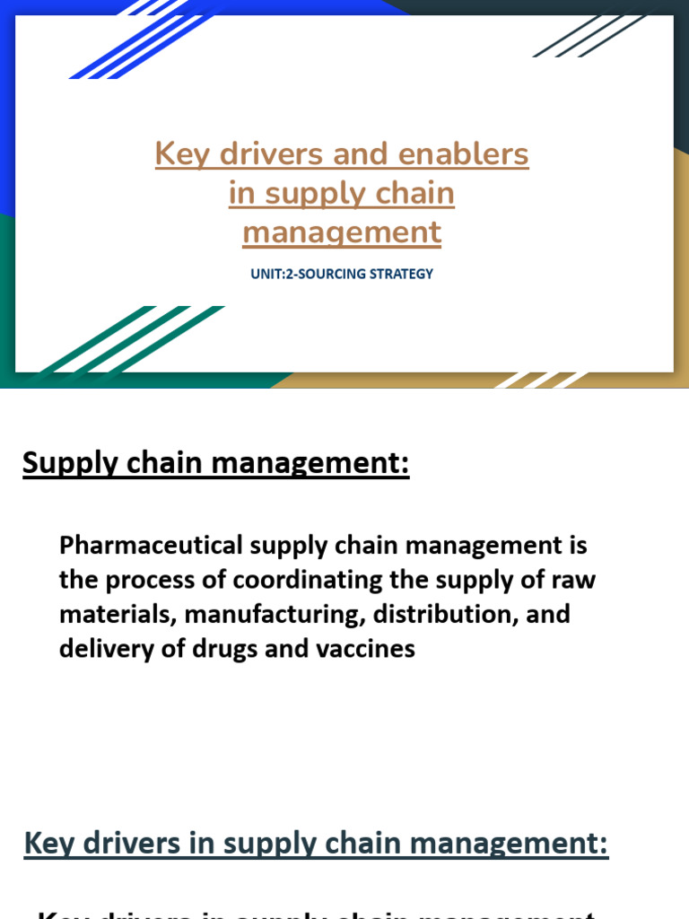 Key drivers and enablers in supply chain management | PDF