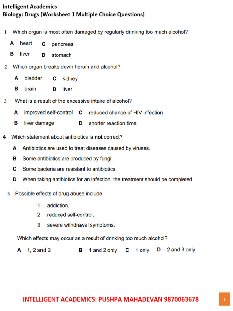 15. Drugs - Paper 1 (1) | PDF