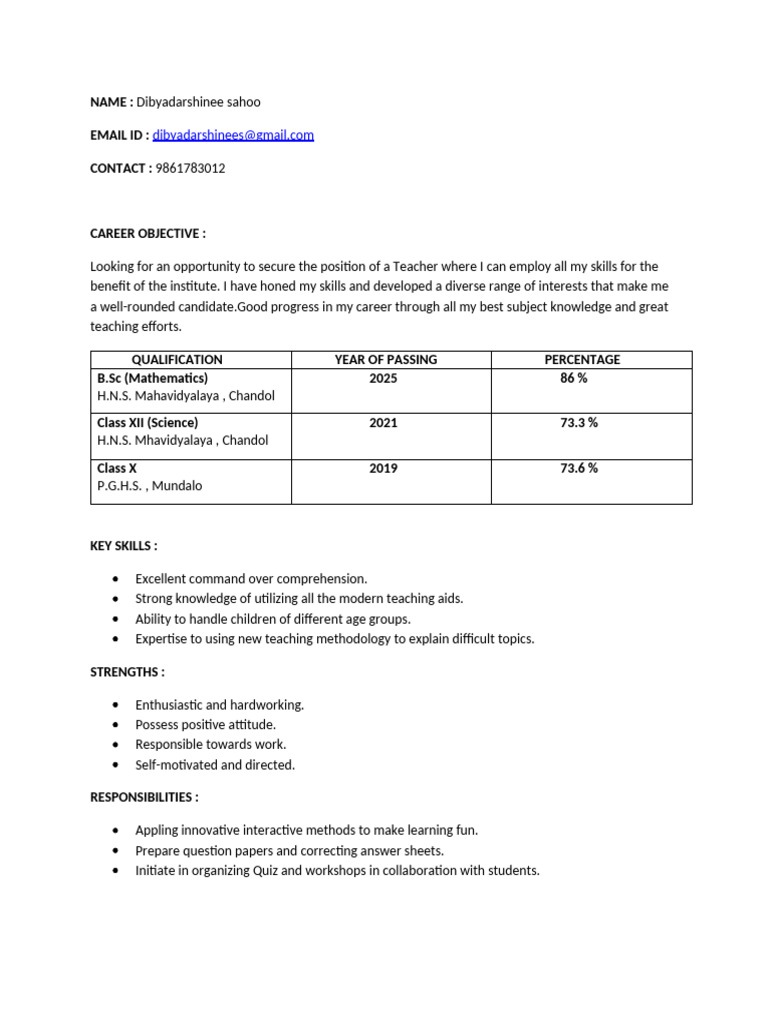 Dibya Resume | PDF