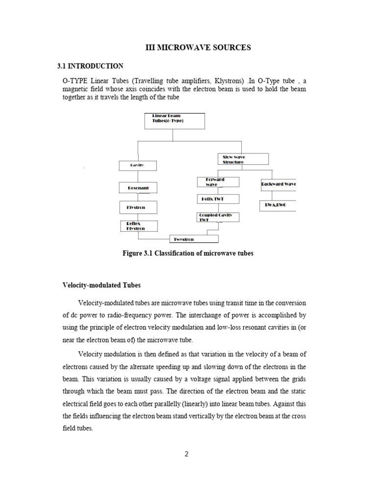 Microwave Tube Classifications | PDF | Vacuum Tube | Amplifier