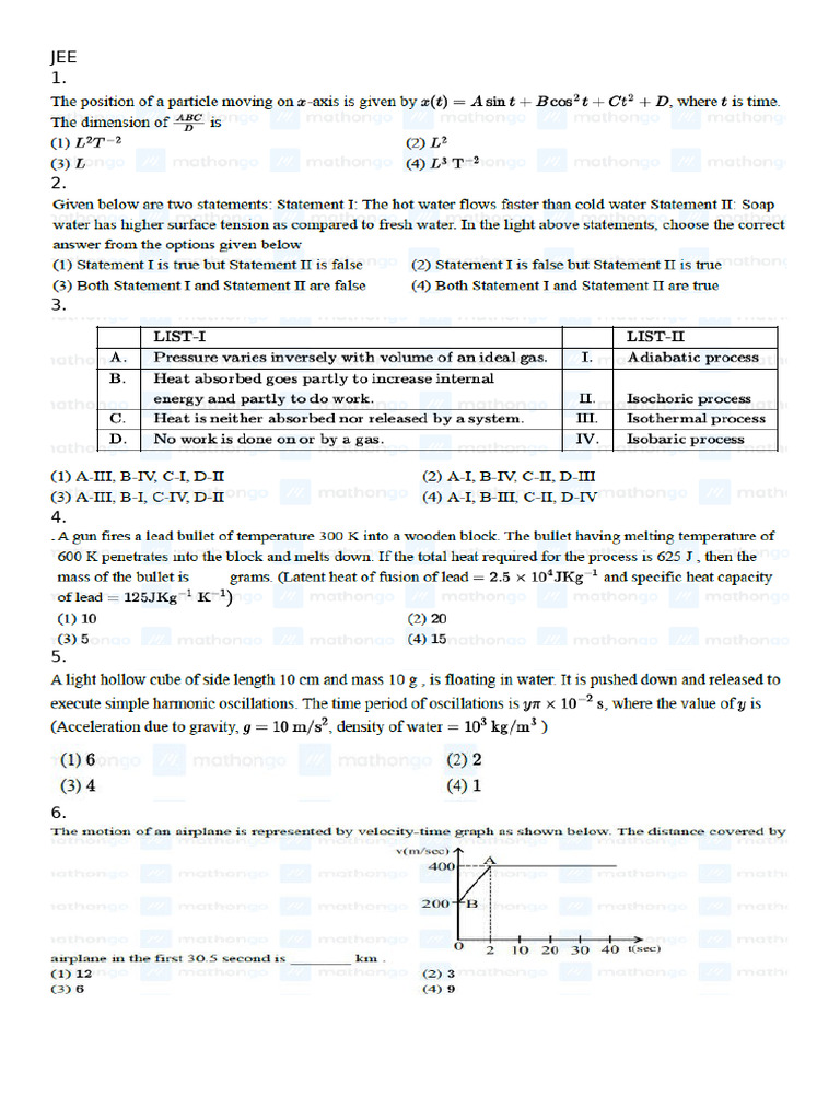 JEE 23 Jan | PDF