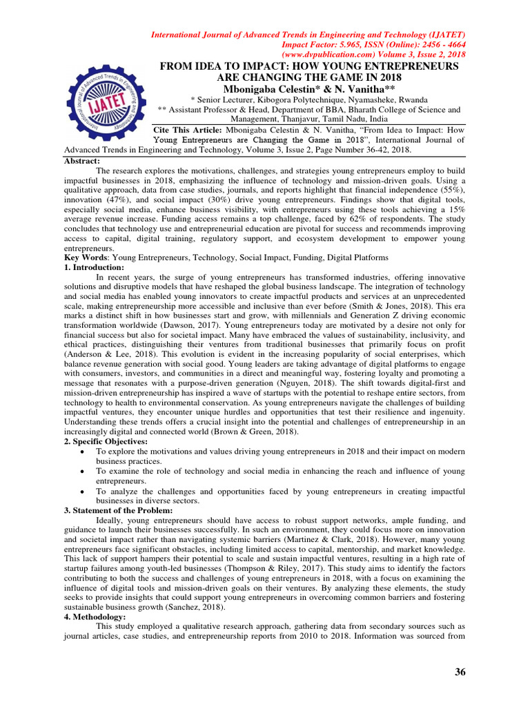 Young Entrepreneurs Dominate The Business World | PDF ...