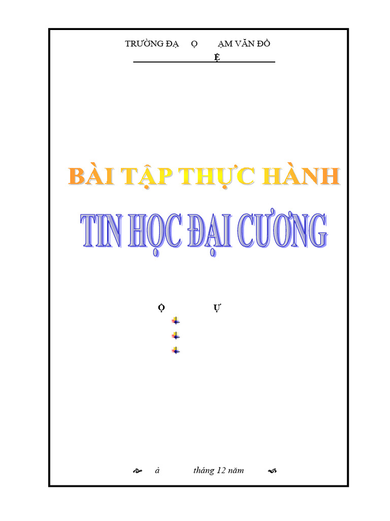BTTH Tin hoc dai cuong (1) | PDF