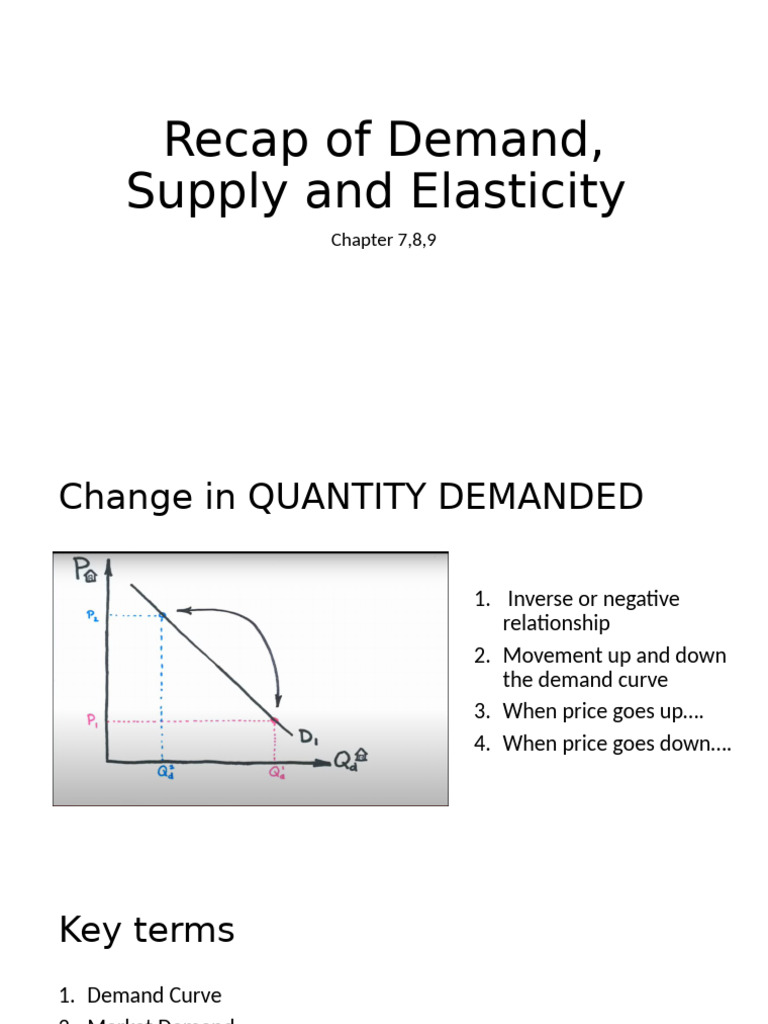 AS Level Recap of Demand, Supply and Elasticity | PDF | Demand ...