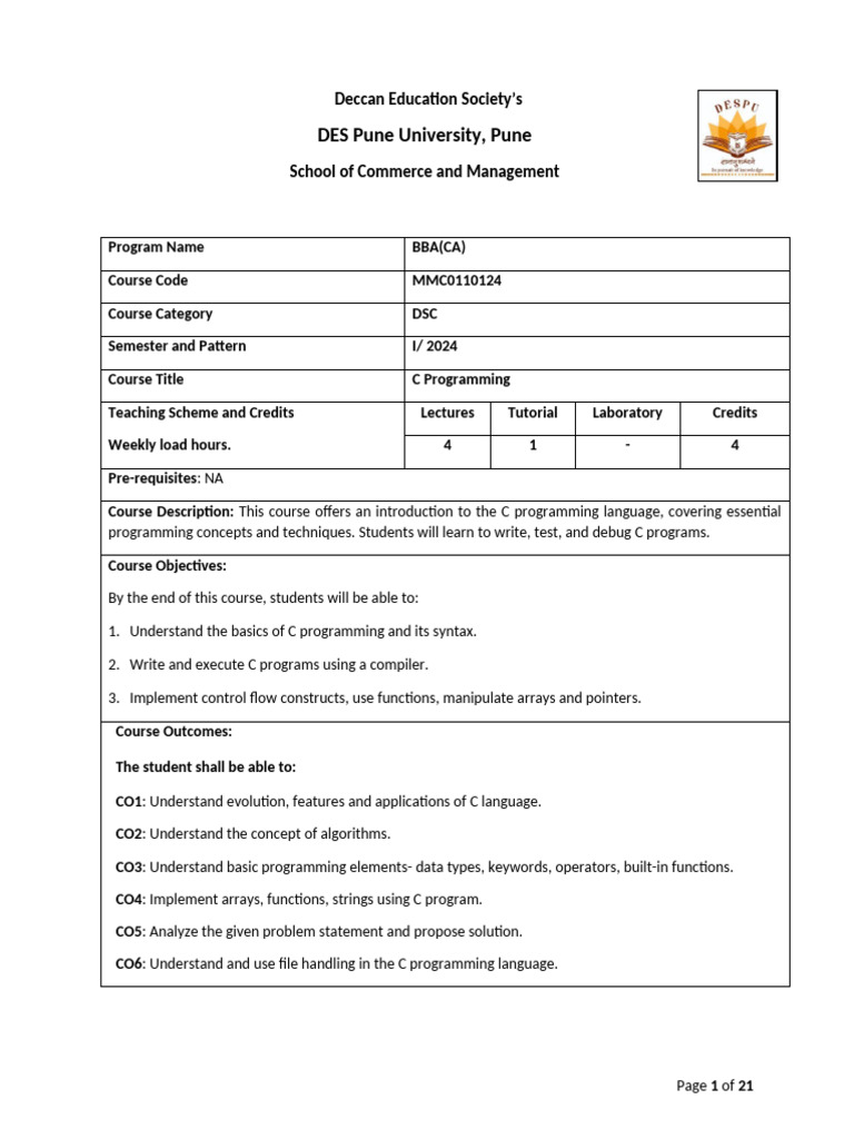 BBA (CA) Sem1 | PDF | Microsoft Excel | C (Programming Language)