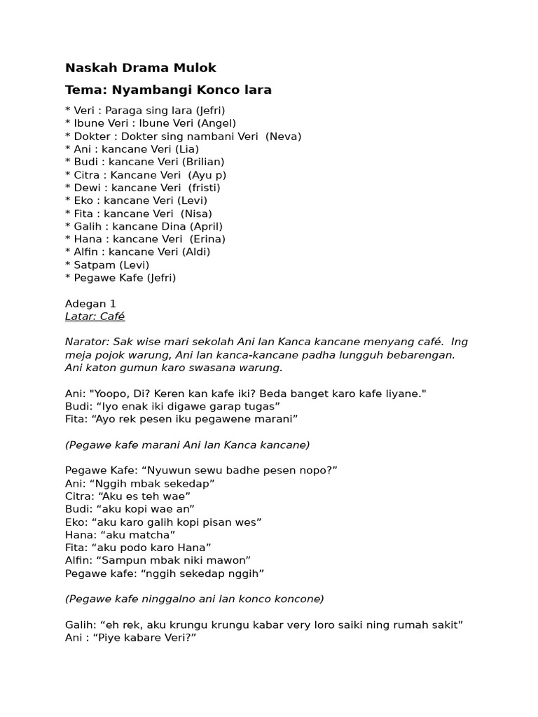 drama mulok 2 fiks | PDF