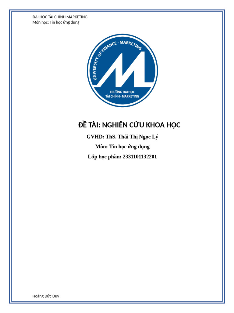 219 - Hoàng Đ C Duy | PDF