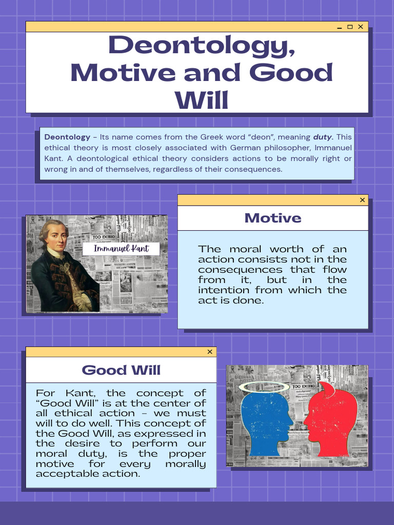 Deontology: Duty and Good Will | PDF
