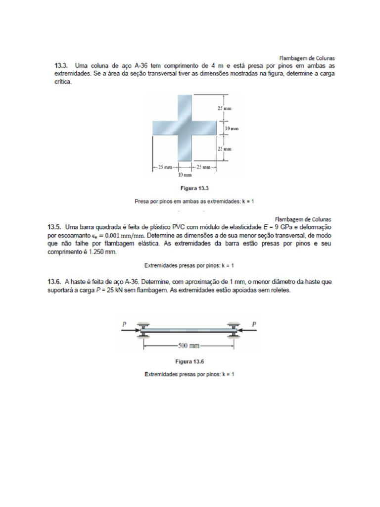 Exercicios de Flambagem | PDF