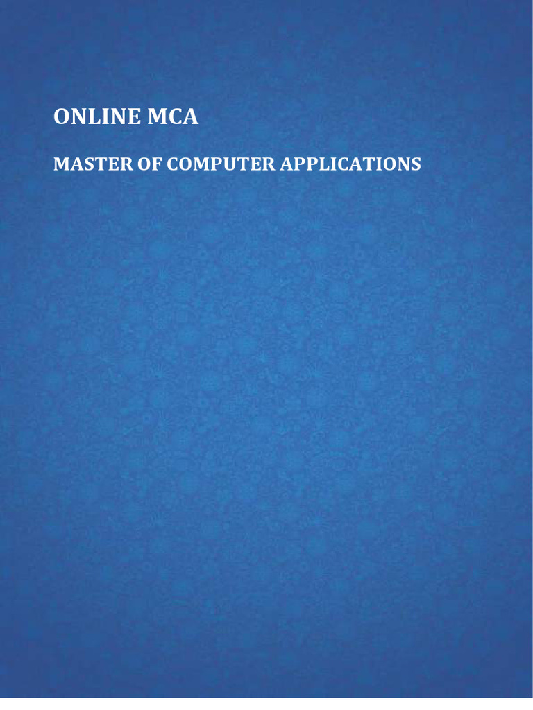 MCA Syllabus LPU 250422 232240 | PDF | Simulation | Computer Programming
