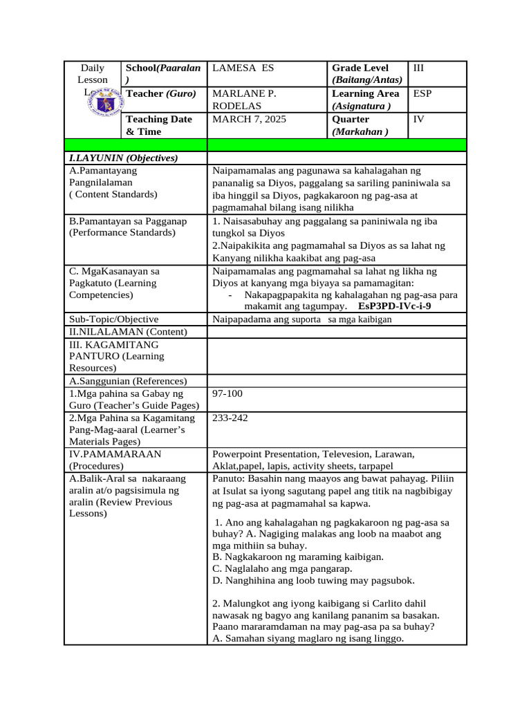 esp3-q4-week-5-Day-4-June 1 | PDF