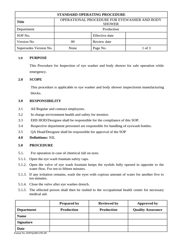 SOP For Operation of Scrubber System | PDF | Personal Protective ...