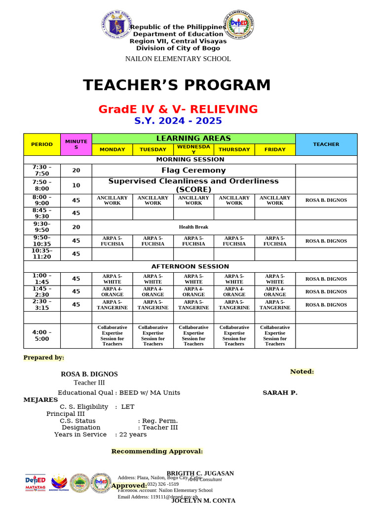 School Logo With Header Footer | PDF