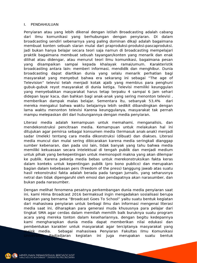 Student Broadcast Literation | PDF