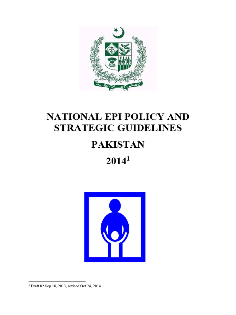 National Epi Policy and Strategic Guidelines Pakistan 2014 | PDF ...