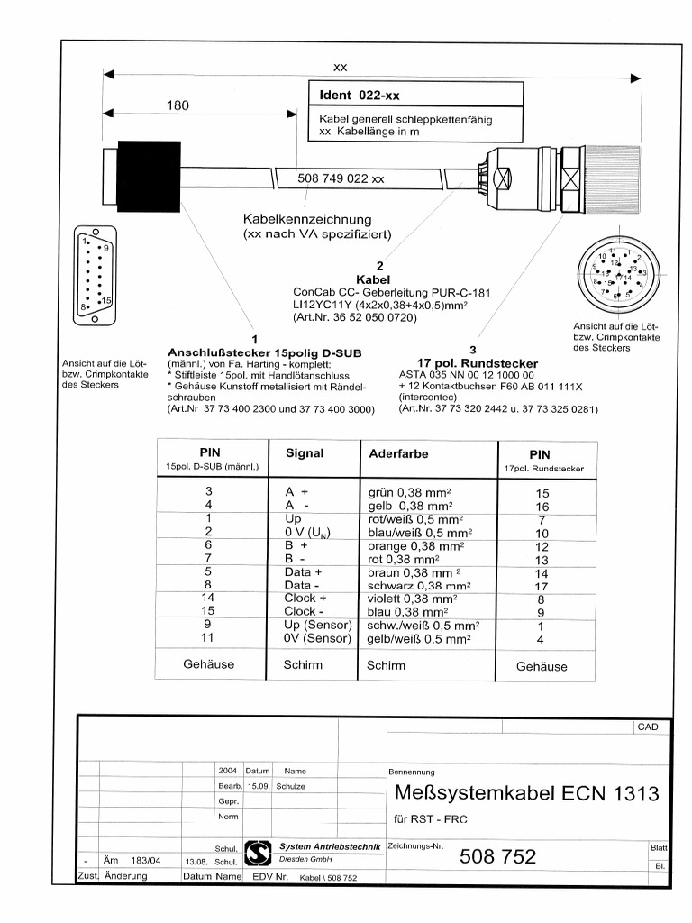 KABEL RST 508752_508749 | PDF