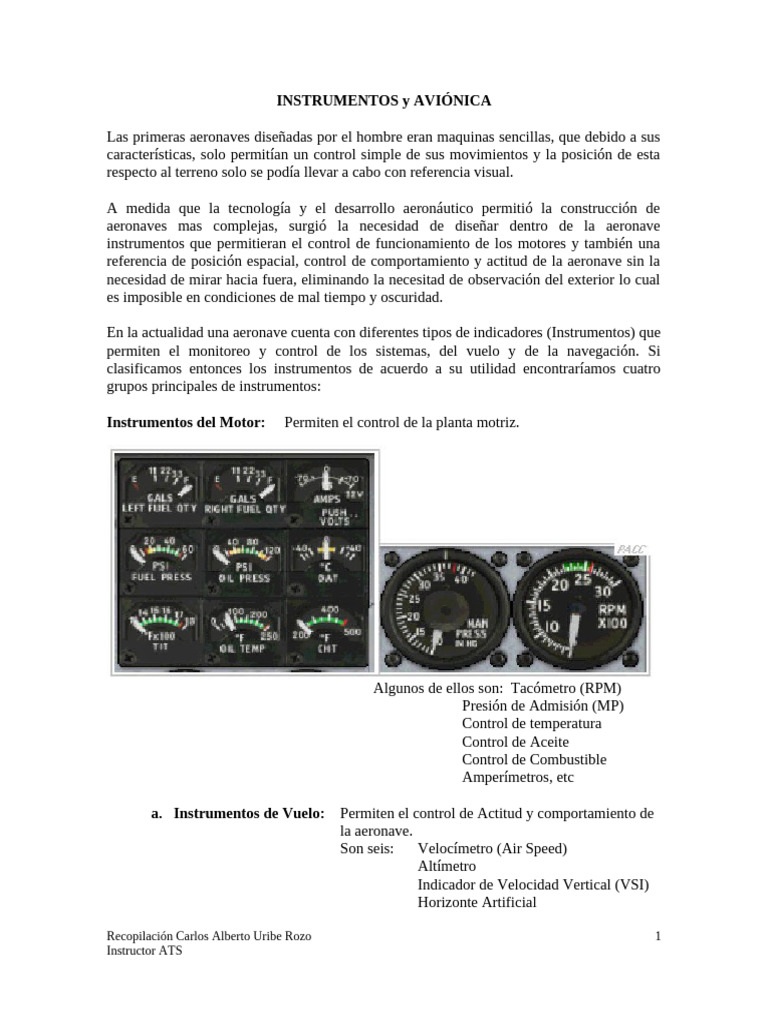 INSTRUMENTOS Y AVIONICA | PDF | Altímetro | Antena (Radio)