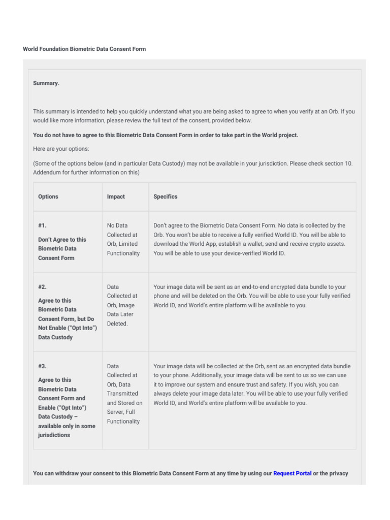 Biometric Data Consent Form 1 22 | PDF | Biometrics | Computer Security