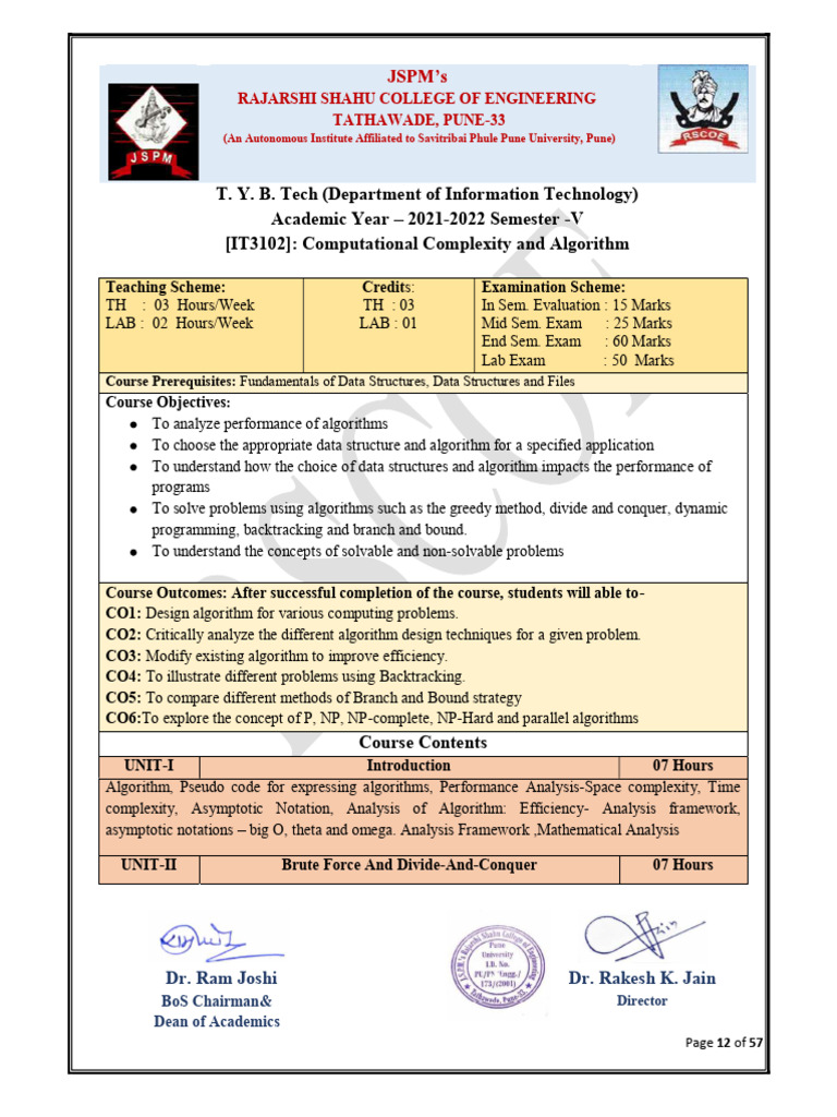 It3102 Computational Complexity And Algorithm Pdf Dynamic Programming Theoretical