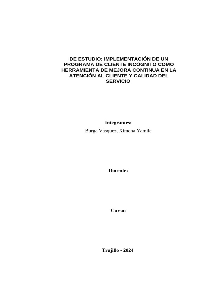 Cliente Incognito 11111 | PDF | Calidad (comercial) | Cliente