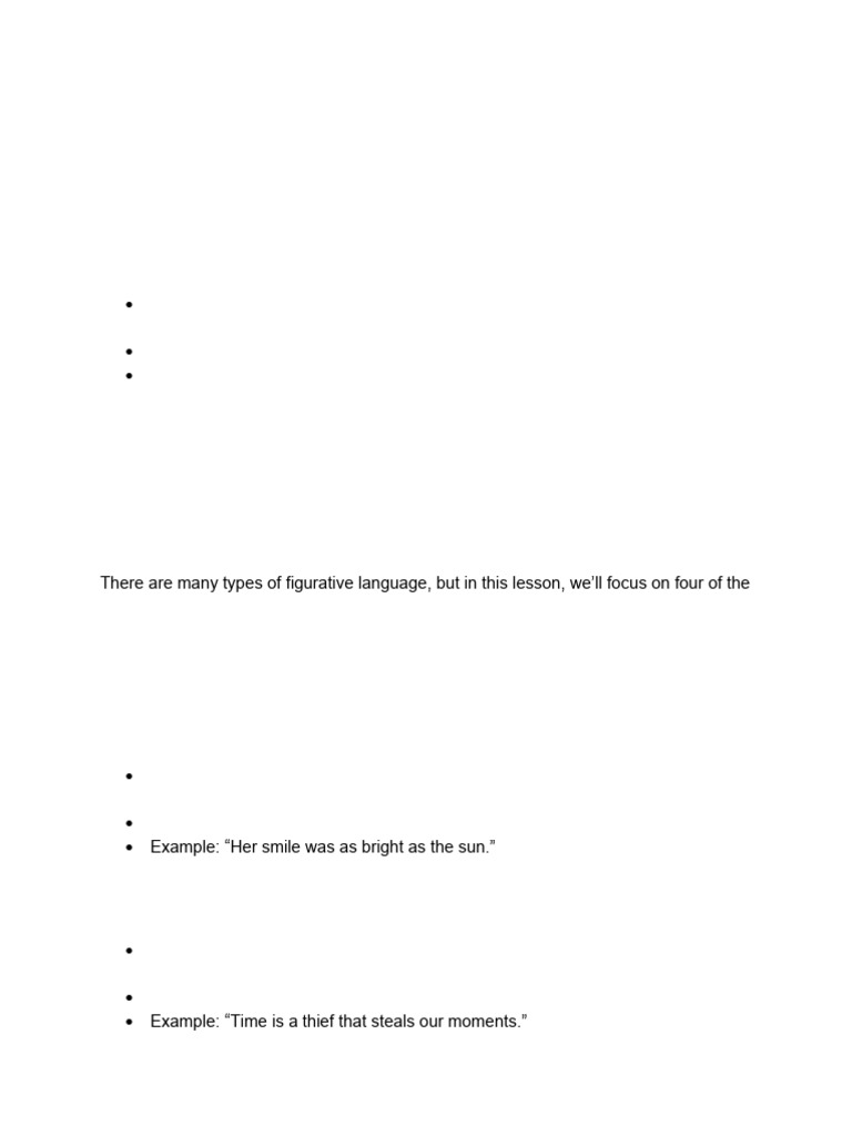 Lesson 1 - Figurative Language | PDF | Metaphor | Semiotics