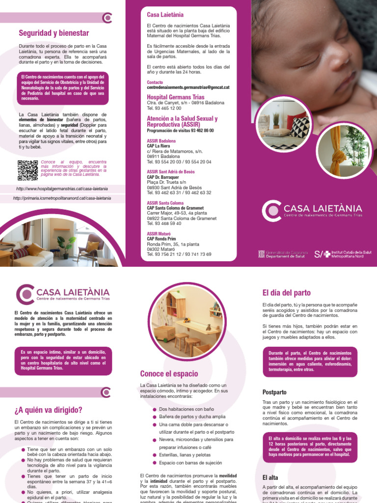 Tríptic Casanaixements CAST GEN22 | PDF | Parto | Desarrollo humano