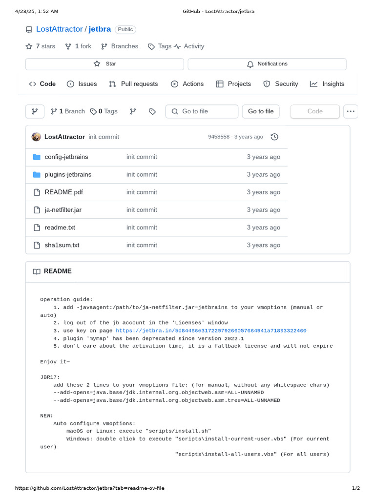 GitHub - LostAttractor - Jetbra | PDF | Operating System Families | Software Engineering