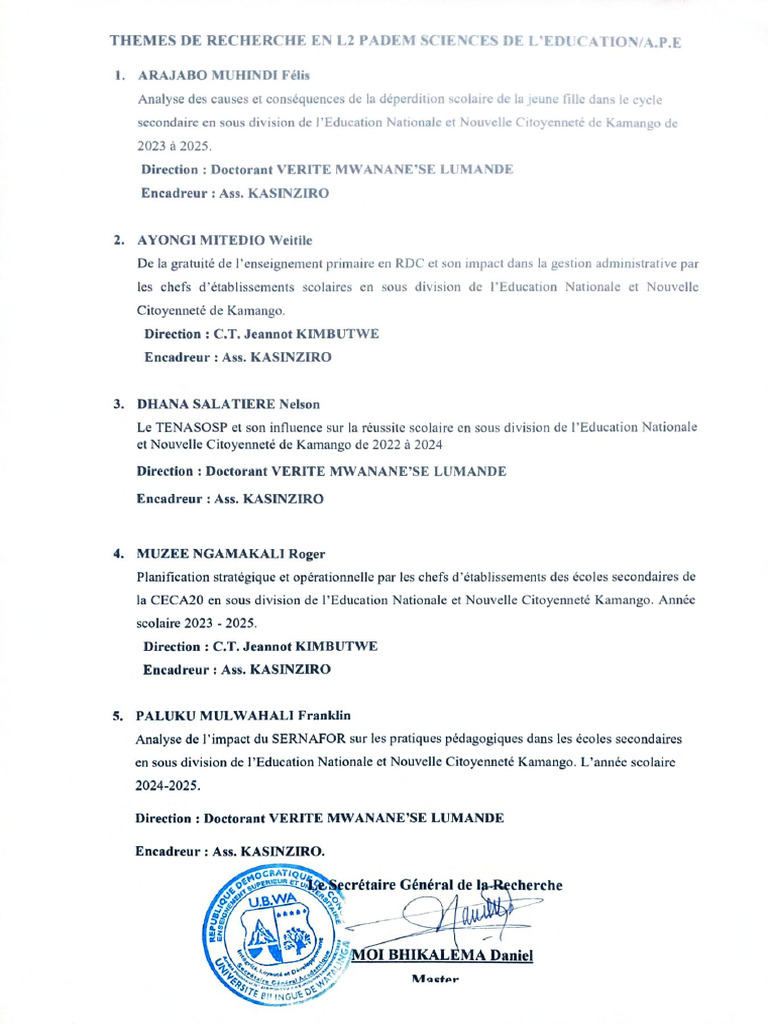 Sujets L2 Padem Sciences de L'éducation | PDF