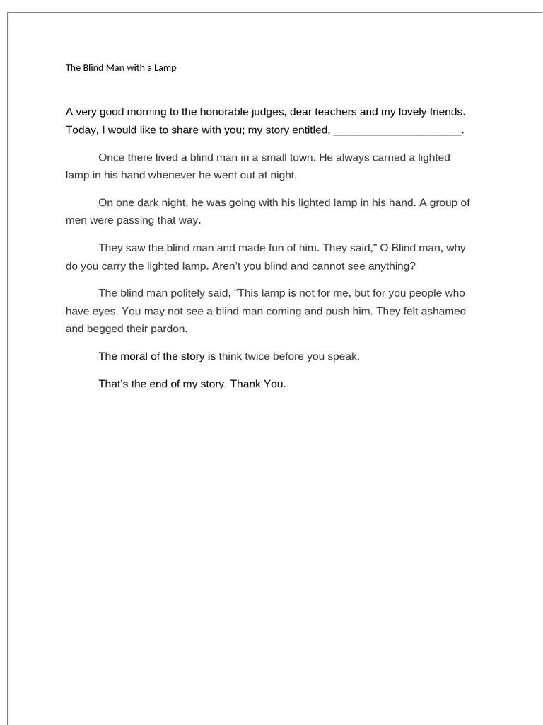 Moral Stories for Storytelling Competition | PDF | Waste | Vegetables