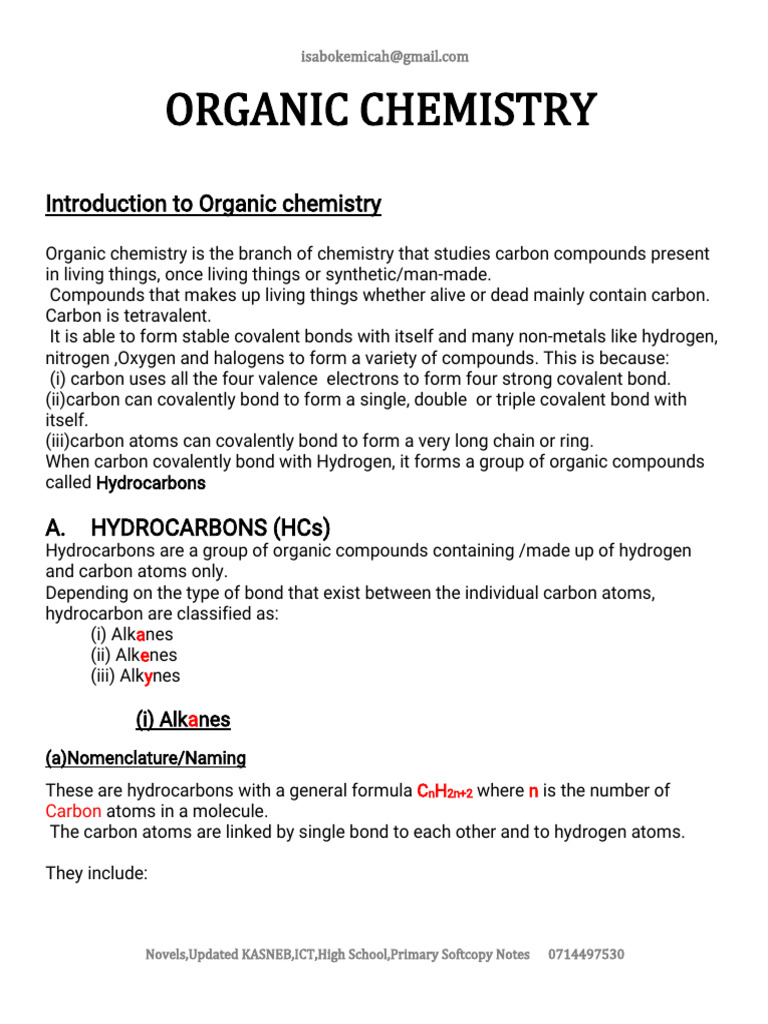 Introduction to Hydrocarbons in Organic Chemistry | PDF | Molecules ...