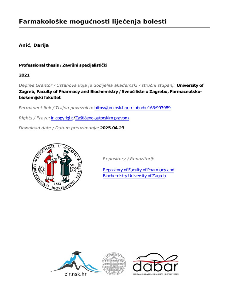 Farmakologija Nesto | PDF