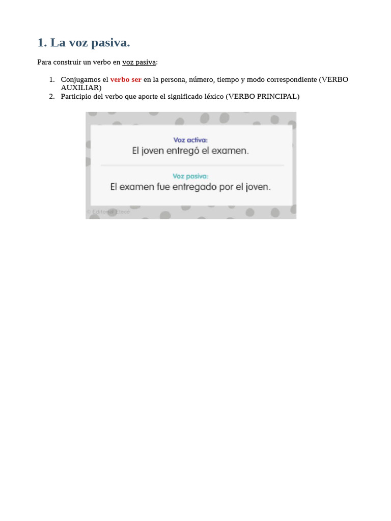 La Voz Pasiva | PDF