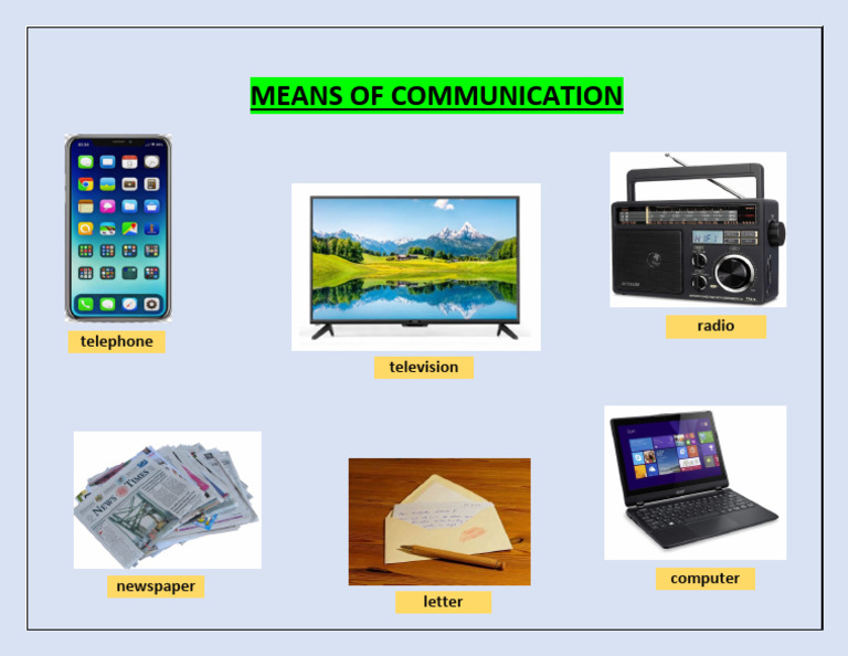 Means of Communication Overview | PDF