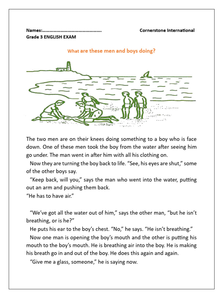 GRADE 3 ENGLISH EXAM Dylan | PDF | Language Mechanics | Linguistics