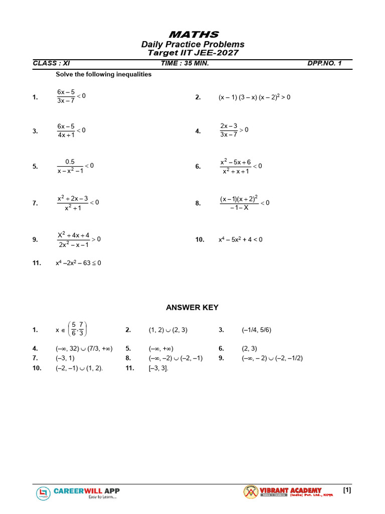 DPP-01 To 06 (With Answer) | PDF