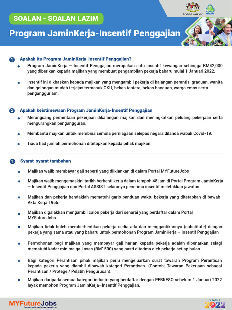 JaminKerja (Oficial FAQ) | PDF