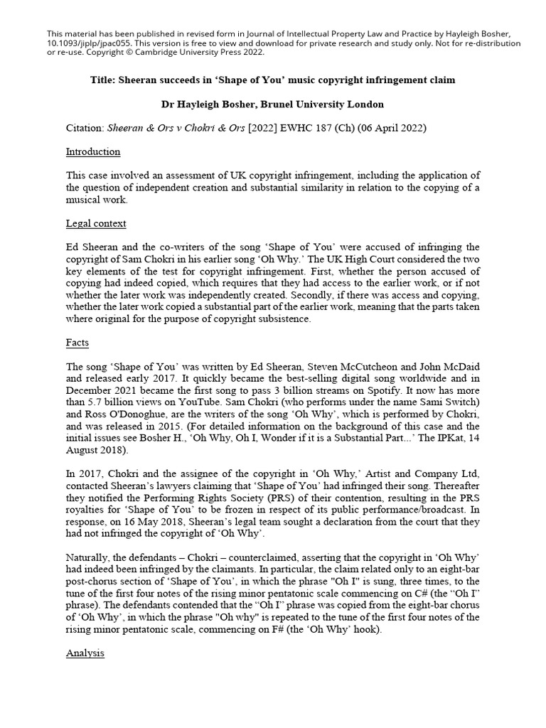 Full Text | PDF | Copyright | Substantial Similarity