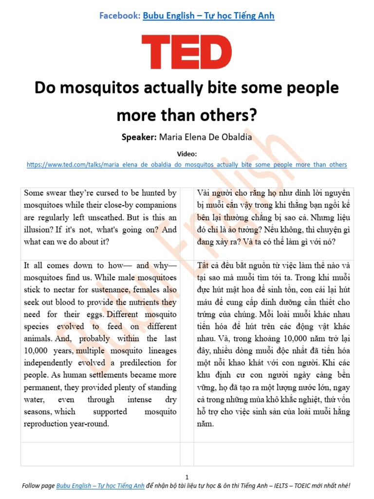 Do Mosquitos Actually Bite Some People More Than Others | PDF