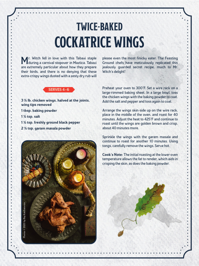 Cockatrice Wings Recipe | PDF