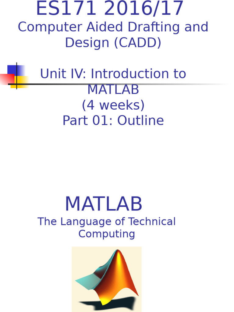 ES171 2016 - 17 Matlab Unit 4 PART01 Outline | PDF | Matlab | Computer ...