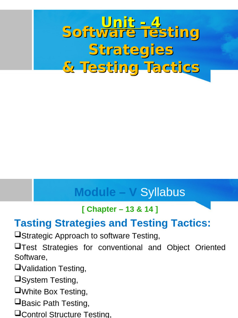 SE Module-5 (Software Testing) | PDF | Software Testing | Class ...