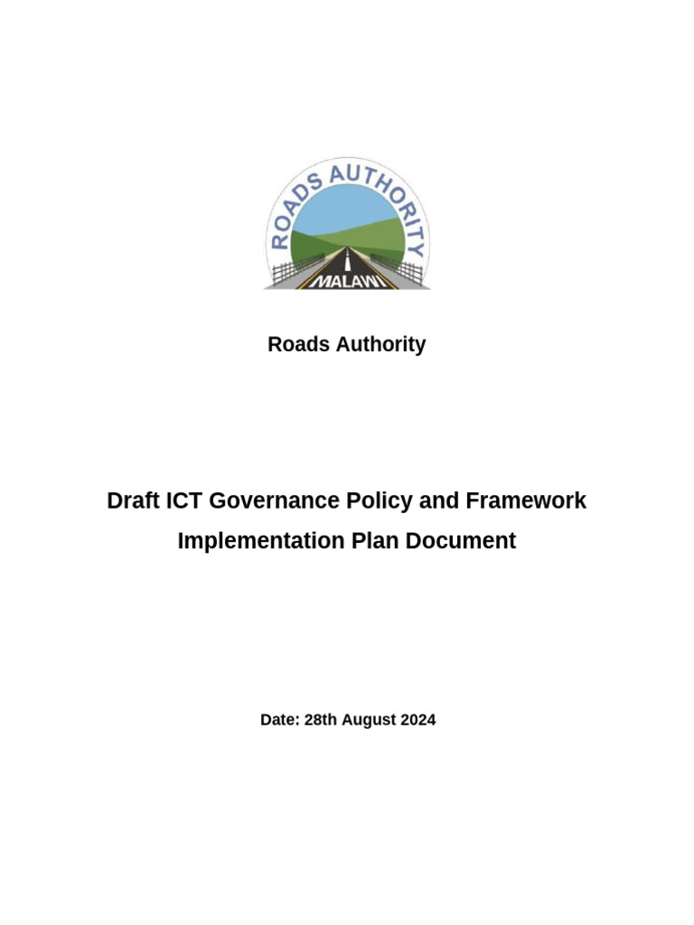 04 - RA Draft - ICT Governance Policy and Framework Implementation Plan ...
