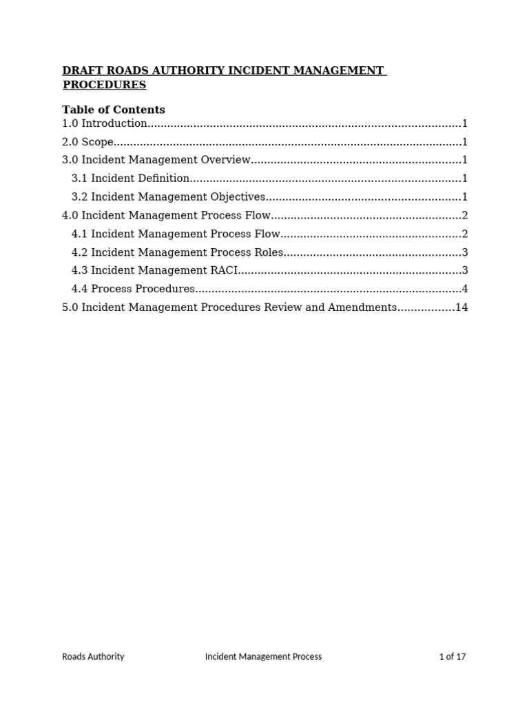 Incident Management Procedures | PDF | Incident Management | Information