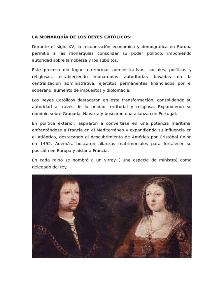 Reyes Católicos: Poder y Conquista | PDF | Inquisición española ...