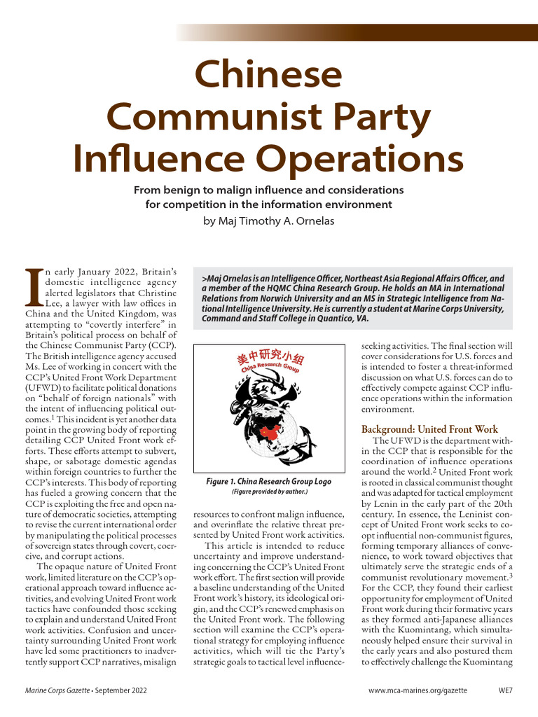 Understanding CCP United Front Work | PDF | China | World Politics