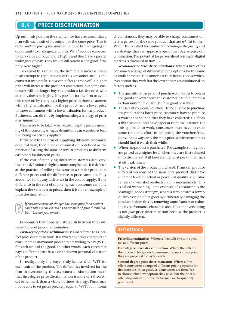 Price Discrimination | PDF | Price Discrimination | Profit (Economics)