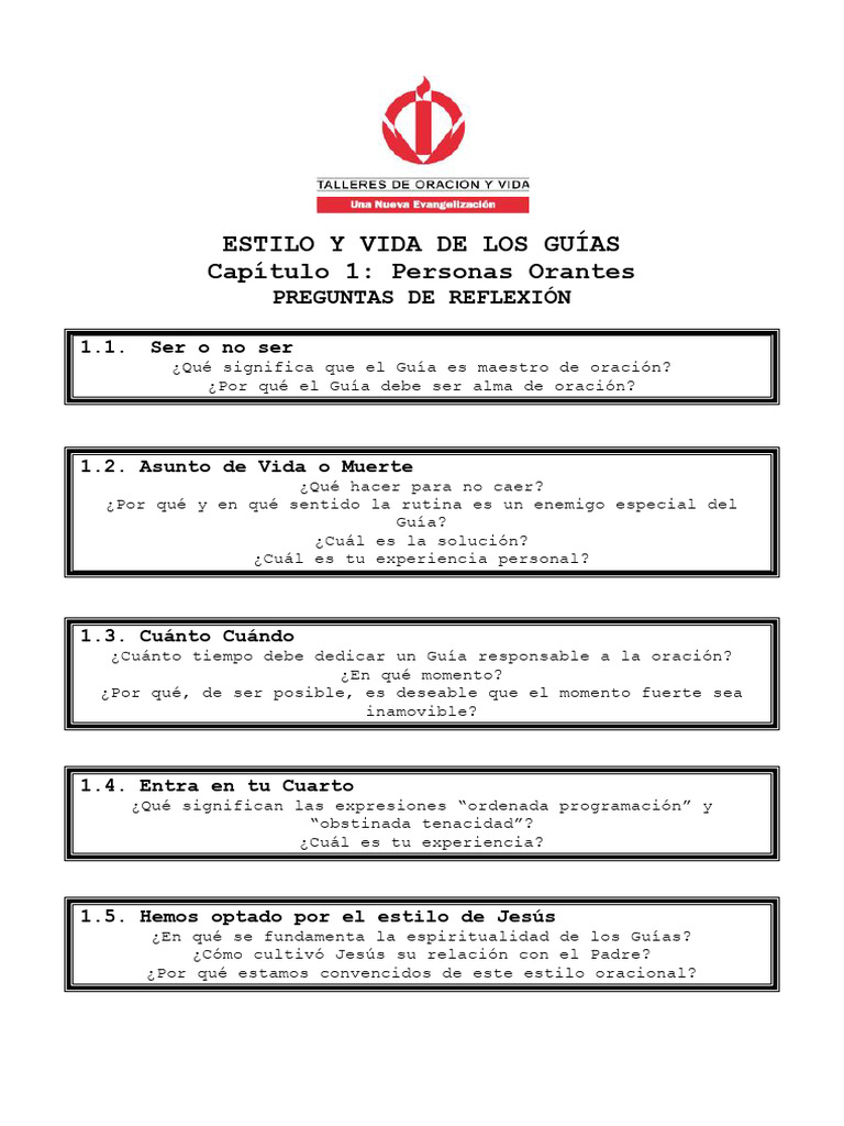 Preguntas de Reflexión. EVG. Cap 1 | PDF