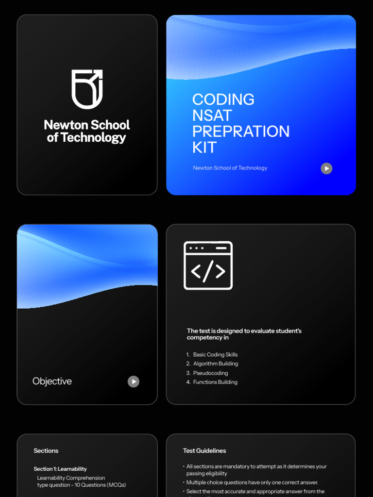 Coding Nsat Prepration KIT: Newton School of Technology | PDF | Computer Programming | Multiple ...