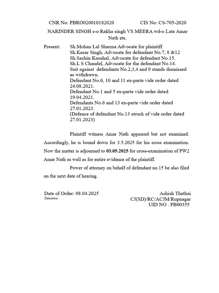 NARINDER SINGH S-O Rakha Singh VS ME | PDF