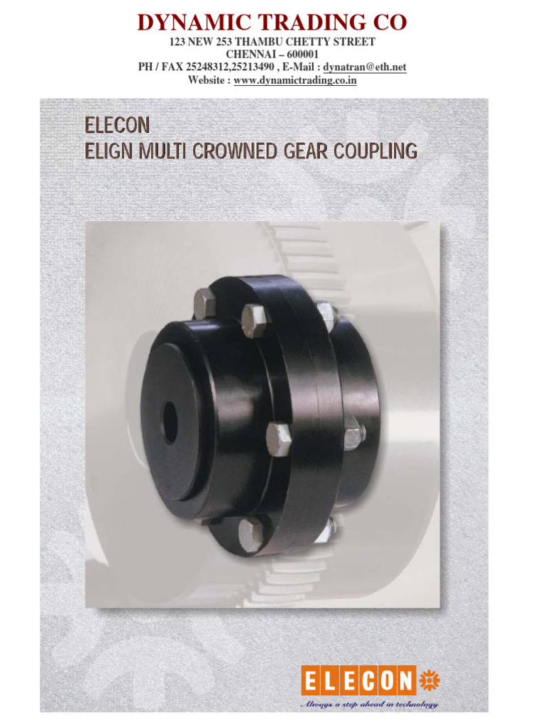 Elecon Elign Gear Coup | PDF